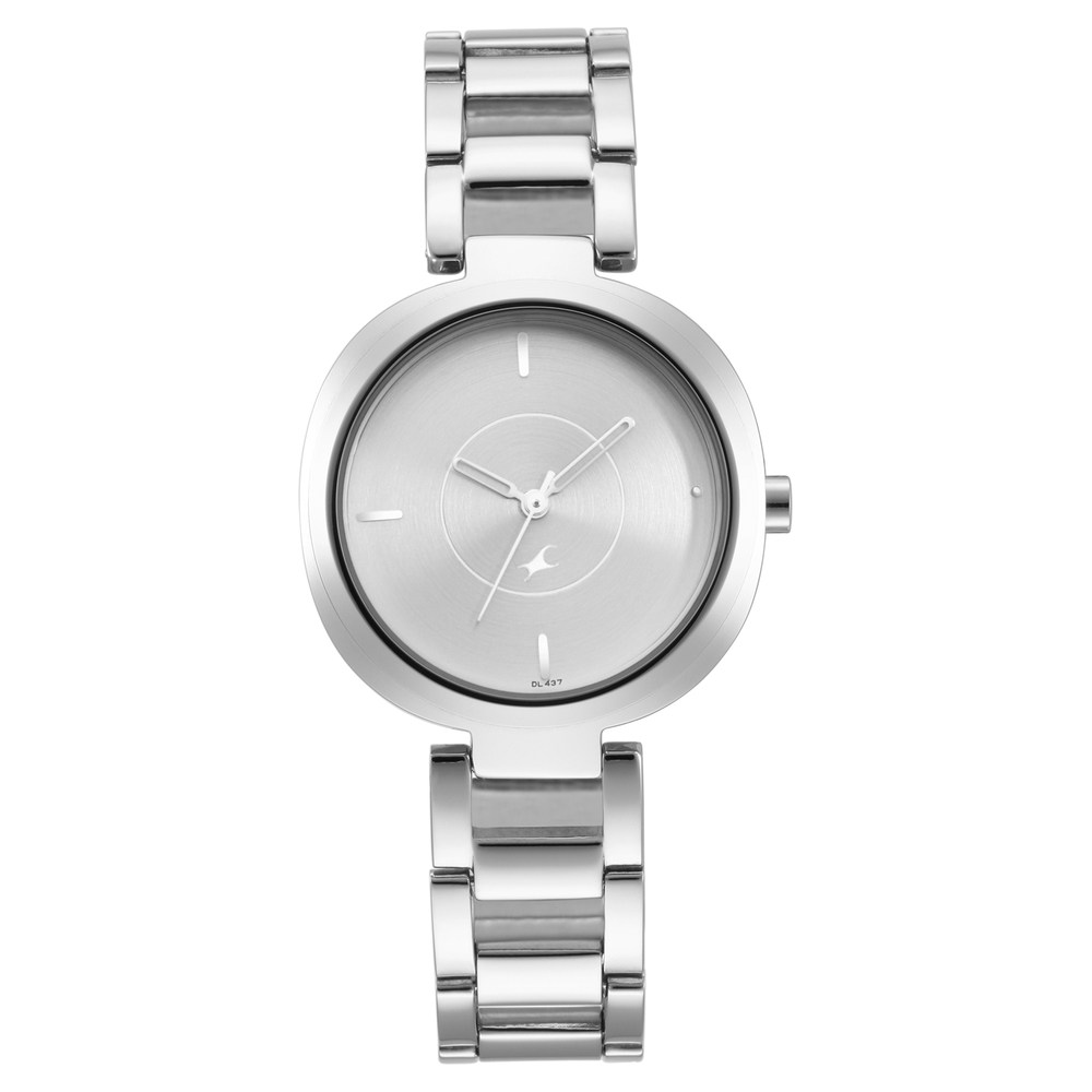 Buy Online Fastrack Stunners Quartz Analog Silver Dial Metal Strap ...