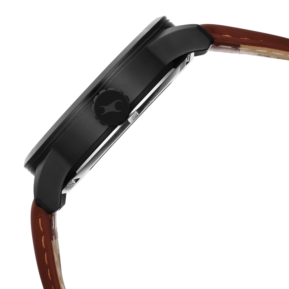 Buy Online Fastrack Automatics Blue Dial Tan Leather Strap Automatic ...