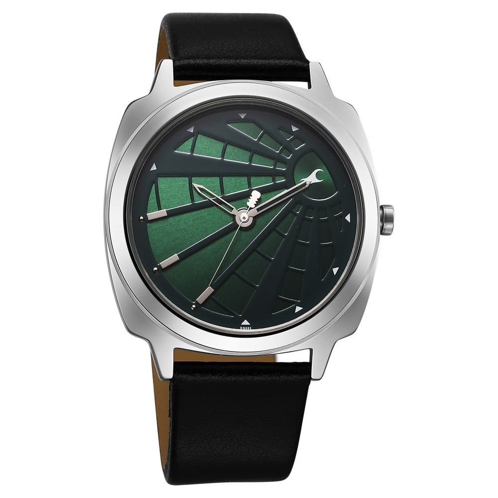 Buy Online Fastrack Groove Quartz Analog Green Dial Guys Leather Watch ...