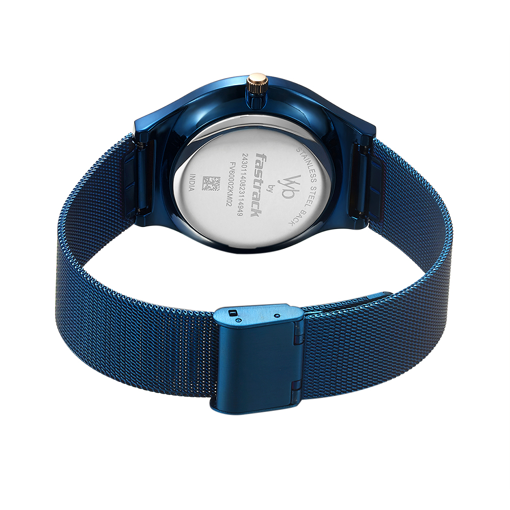 Buy Online Fastrack Vyb Successor Quartz Analog Blue Dial Stainless ...
