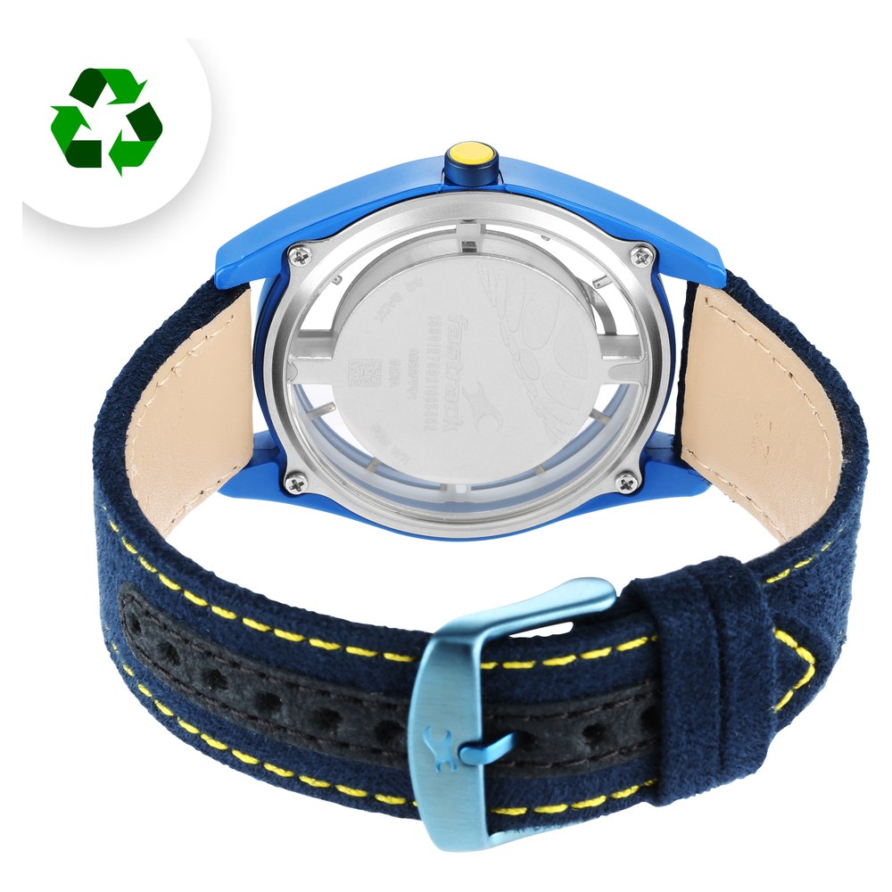 Buy Online Fastrack Revibe Quartz Multifunction Blue Dial Fabric Strap ...