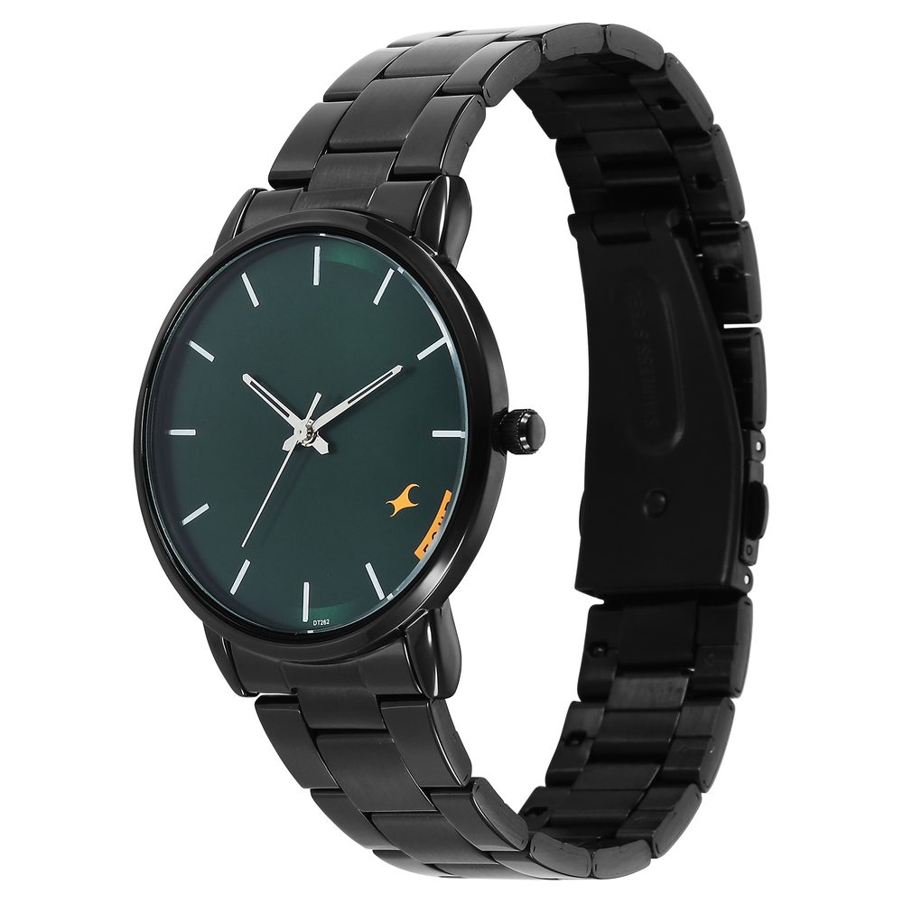 Buy Online Fastrack Stunners Quartz Analog Green Dial Silver Stainless ...