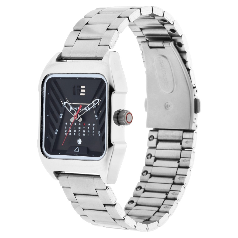 Buy Online Fastrack Gamify Quartz Analog with Day and Date Black Dial ...