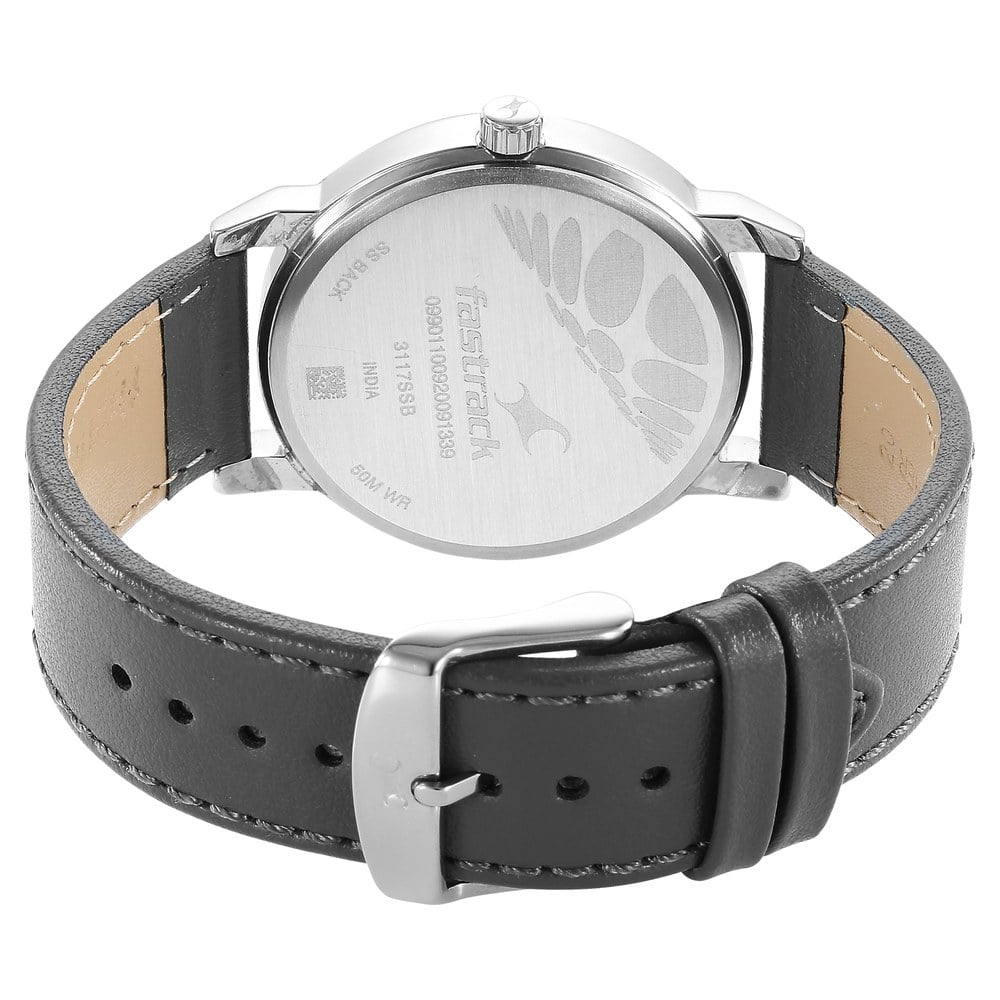 Buy Online Fastrack Stunners Quartz Analog Black Dial Leather Strap ...