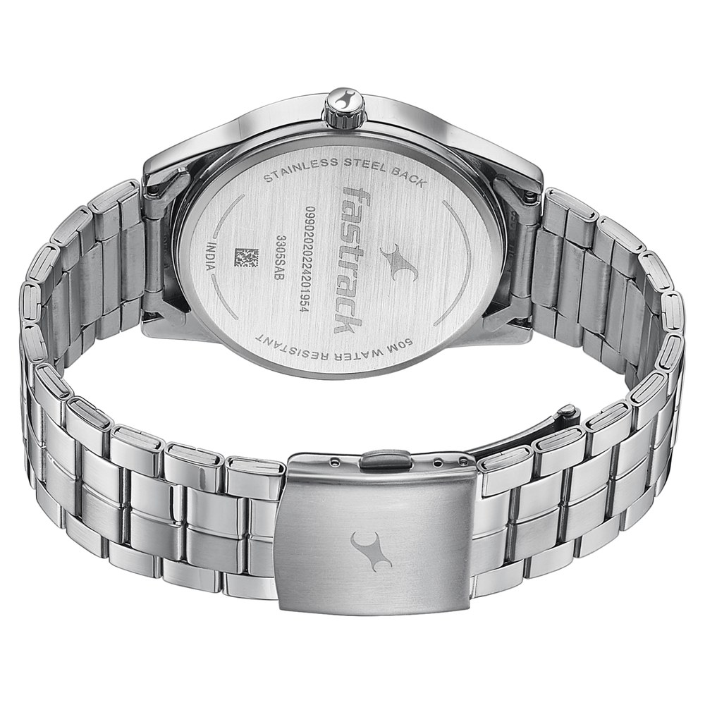 Buy Online Fastrack Stunners Quartz Analog Grey Dial Stainless Steel ...