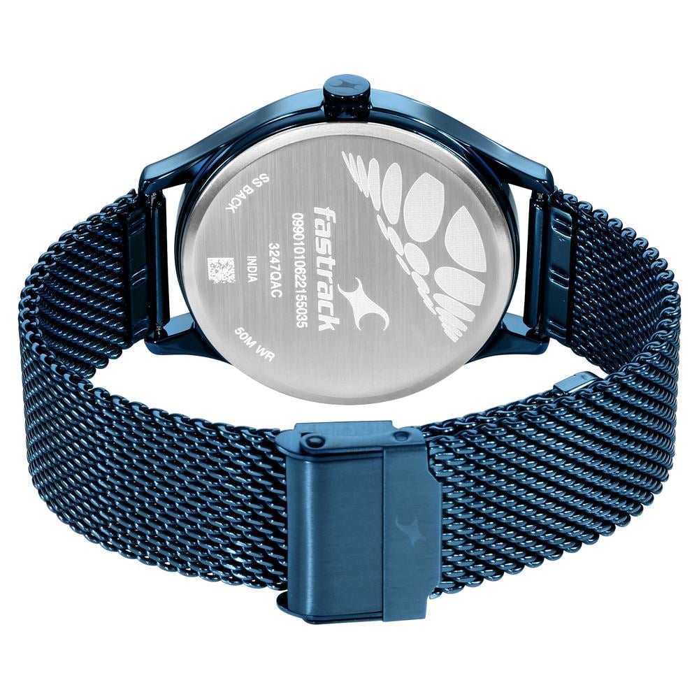Buy Online Fastrack Style Up Quartz Analog with Day and Date Blue Dial ...
