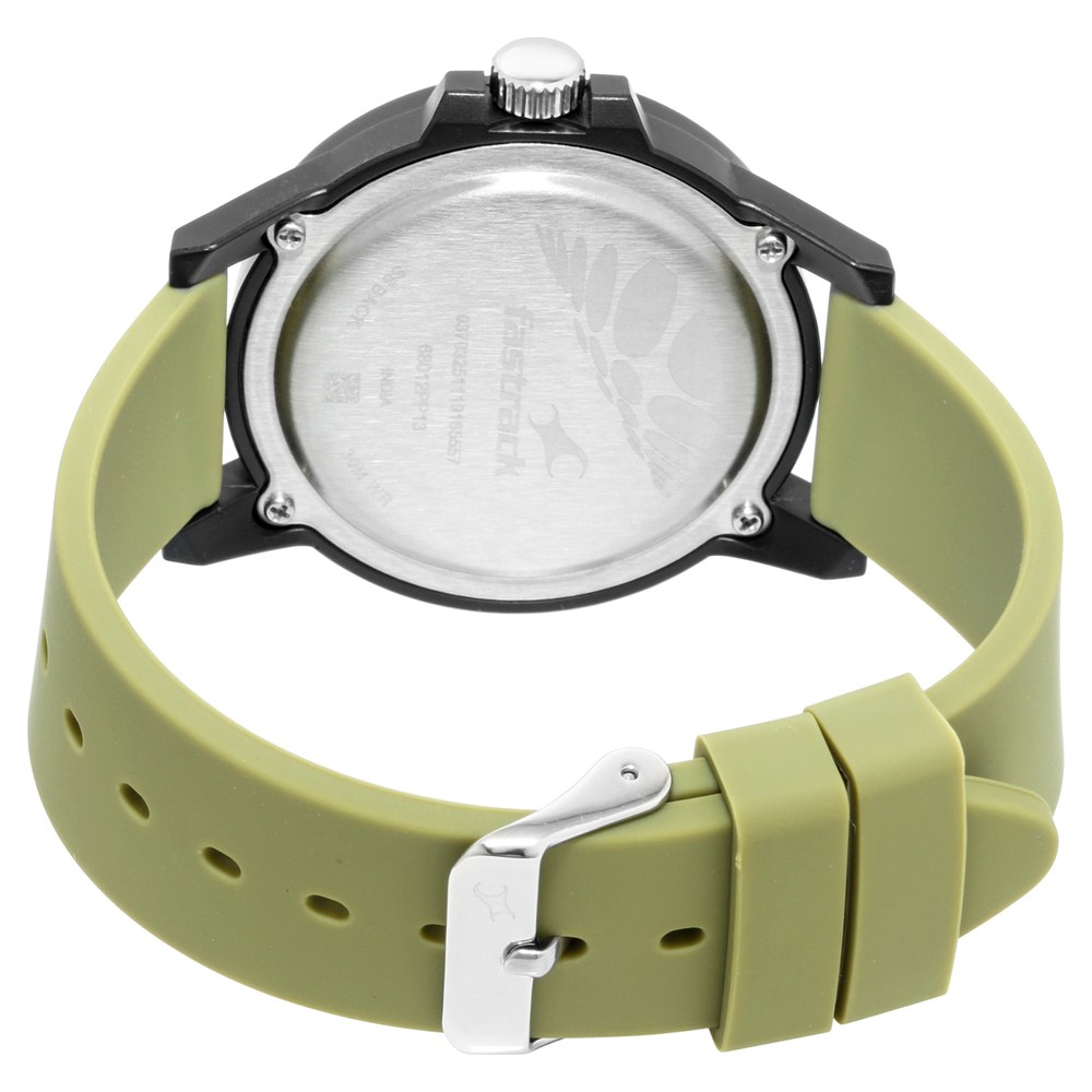 Buy Online Fastrack Fastfit Quartz Analog Green Dial Silicone Strap ...