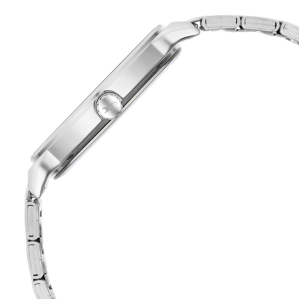 Buy Online Fastrack Stunners Quartz Analog Silver Dial Metal Strap ...