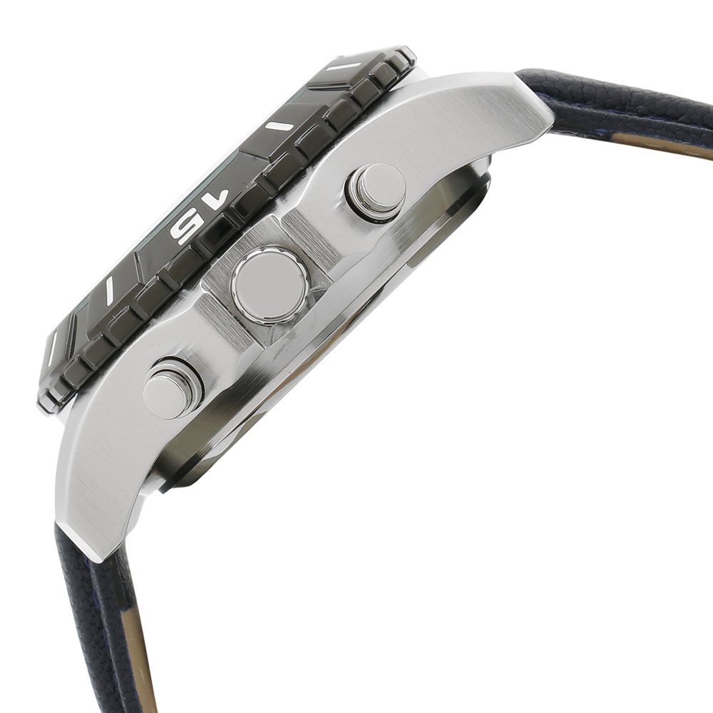 Buy Online Fastrack Quartz Analog Digital Grey Dial Leather Strap Watch ...