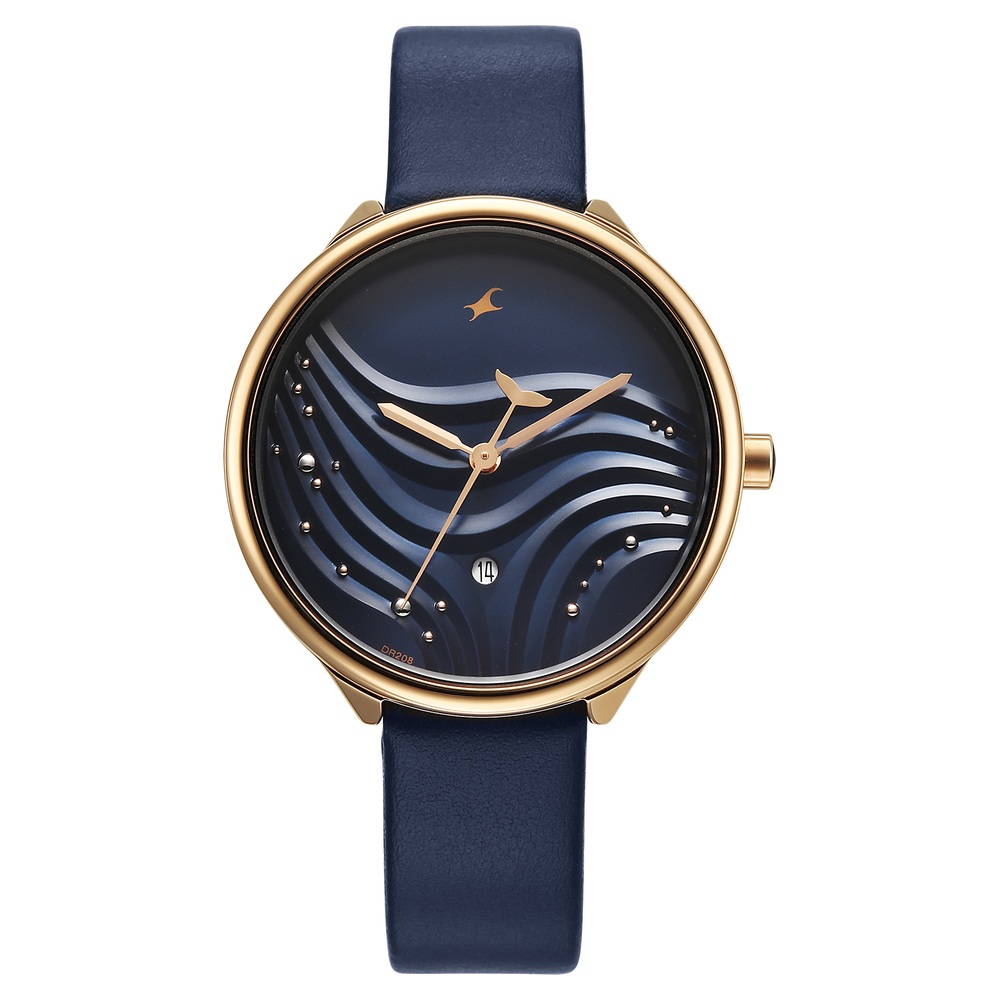 Buy Online Fastrack Oceanyx Quartz Analog with Date Blue Dial Blue ...
