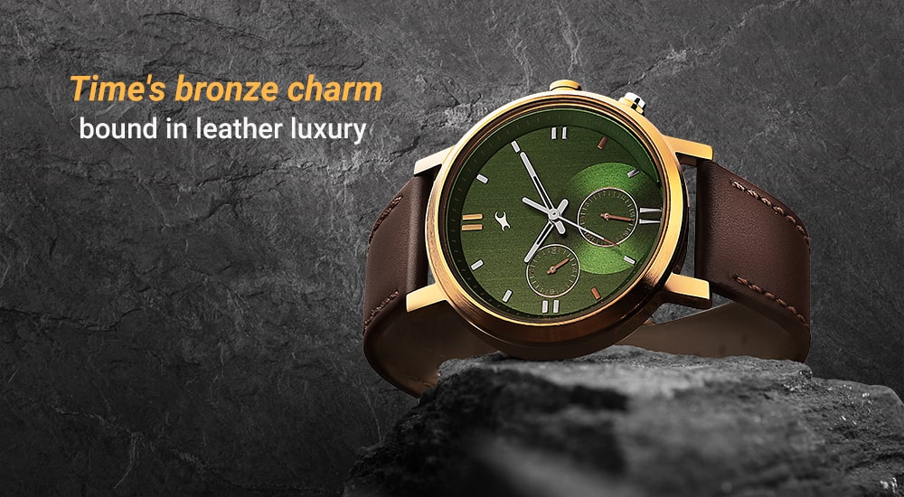 Buy Online Fastrack Tick Tock Quartz Analog Black dial Leather Strap ...