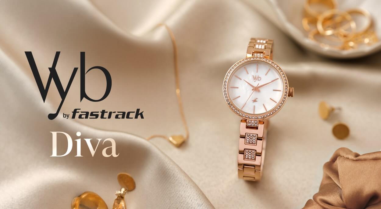 Buy Online Fastrack Vyb Diva Quartz Analog Mother of Pearl Dial Rose ...
