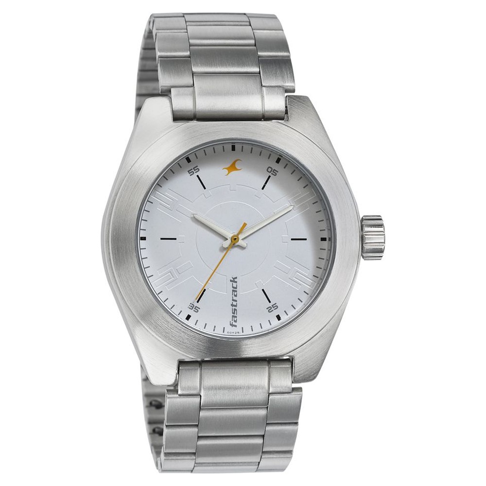 Buy Online Fastrack Quartz Analog Silver Dial Stainless Steel Strap ...