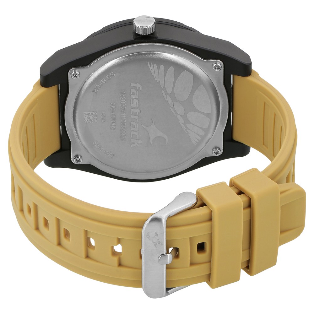 Buy Online Fastrack Trendies Quartz Analog Black Dial Silicone Strap ...