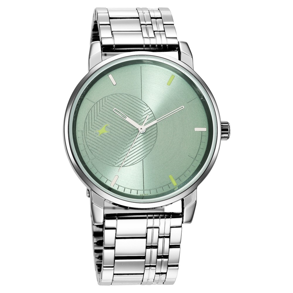 Buy Online Fastrack Stunners Quartz Analog Green Dial Metal Strap Watch ...