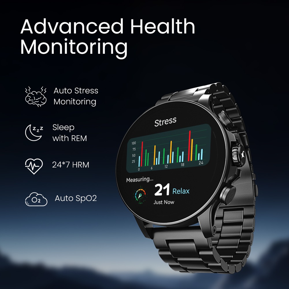 Buy Online Fastrack Marvellous FX2 Unisex Smart Watch With Grey Metal ...