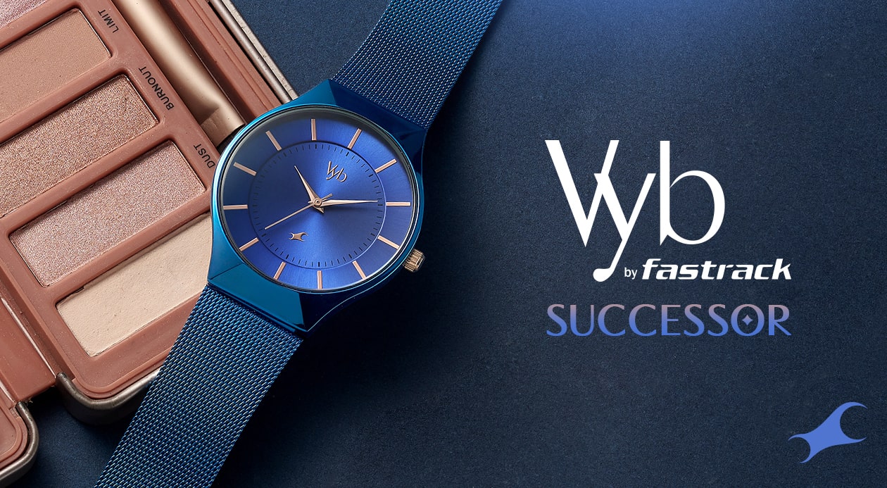 Buy Online Fastrack Vyb Successor Quartz Analog Blue Dial Stainless ...