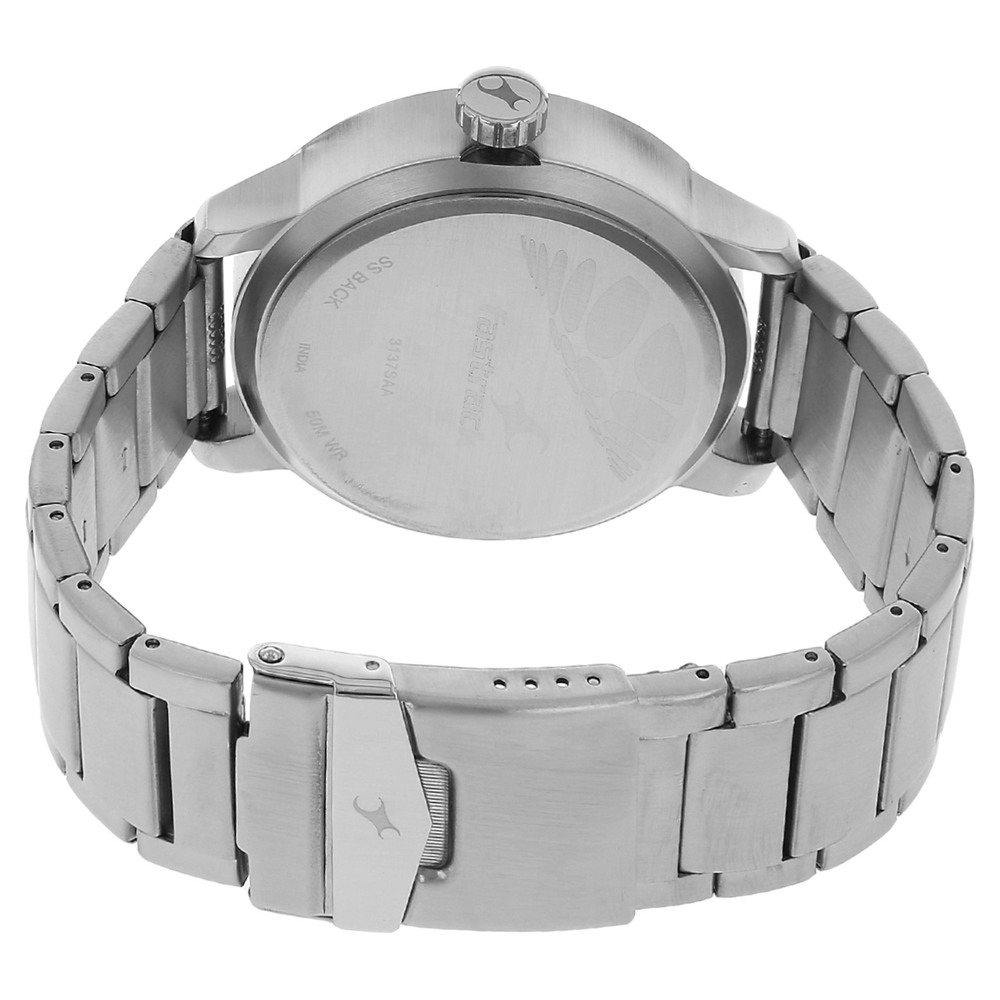 Buy Online Fastrack Quartz Analog Blue Dial Metal Strap Watch for Guys ...