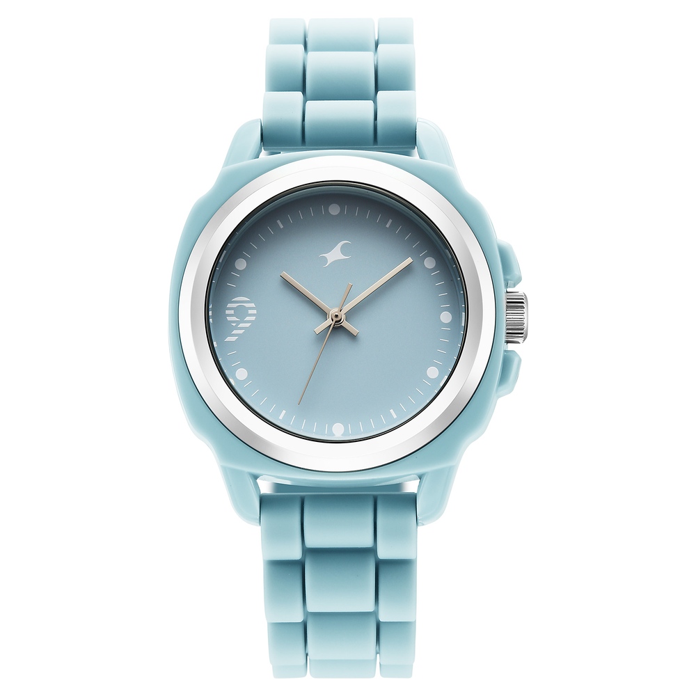 Buy Online Fastrack Hype Bounce Quartz Analog Blue Dial Blue Silicone ...