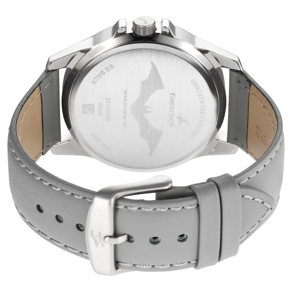 Buy Online Fastrack Batman Quartz Analog Grey Dial Leather Strap Watch ...