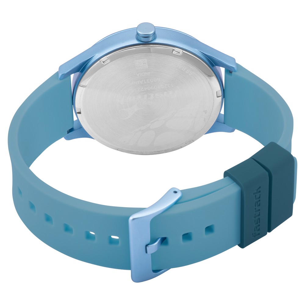 Buy Online Fastrack Topicals Quartz Analog Blue Dial Silicone Strap ...