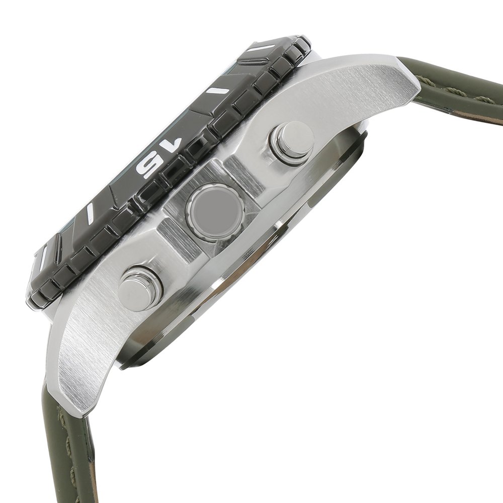 Buy Online Fastrack Quartz Analog Digital Orange Dial Leather Strap ...