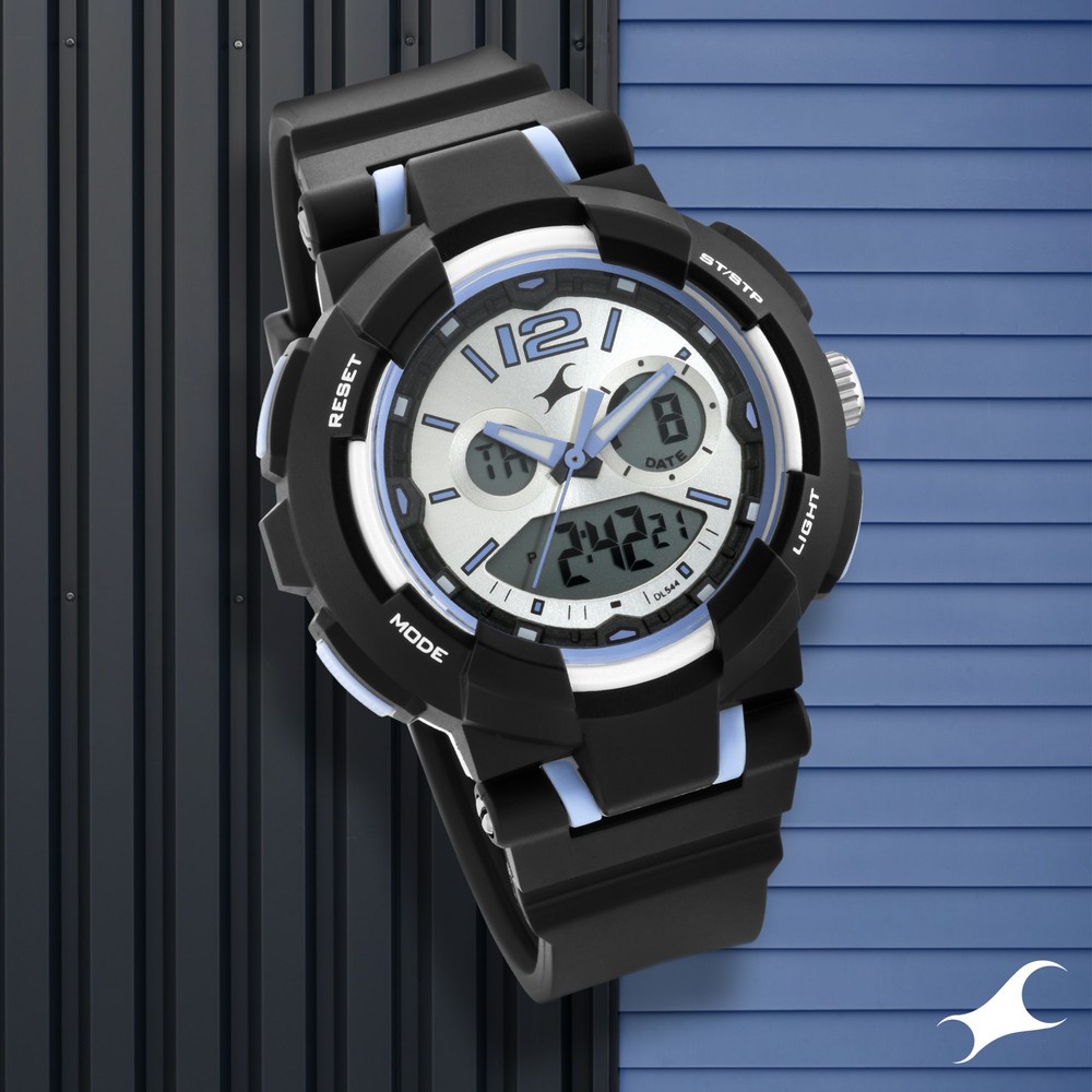 Buy Online Fastrack Street Line Quartz Digital Analog Digital Silver ...