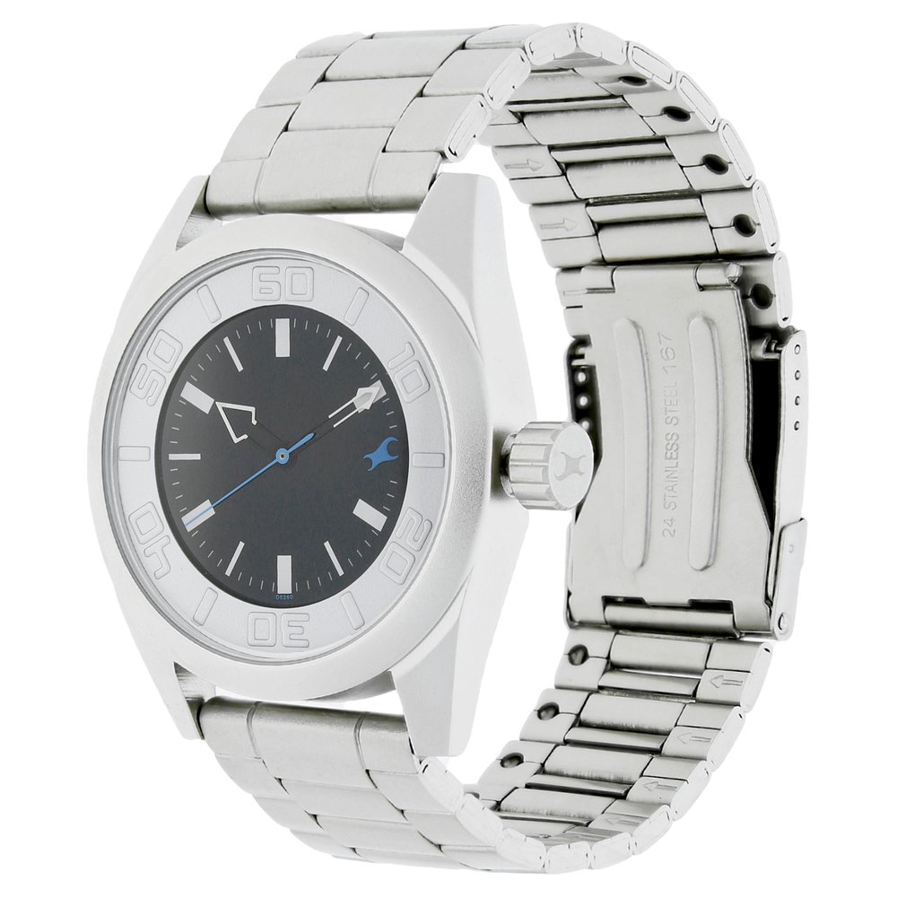 Buy Online Fastrack Quartz Analog Black Dial Stainless Steel Strap ...