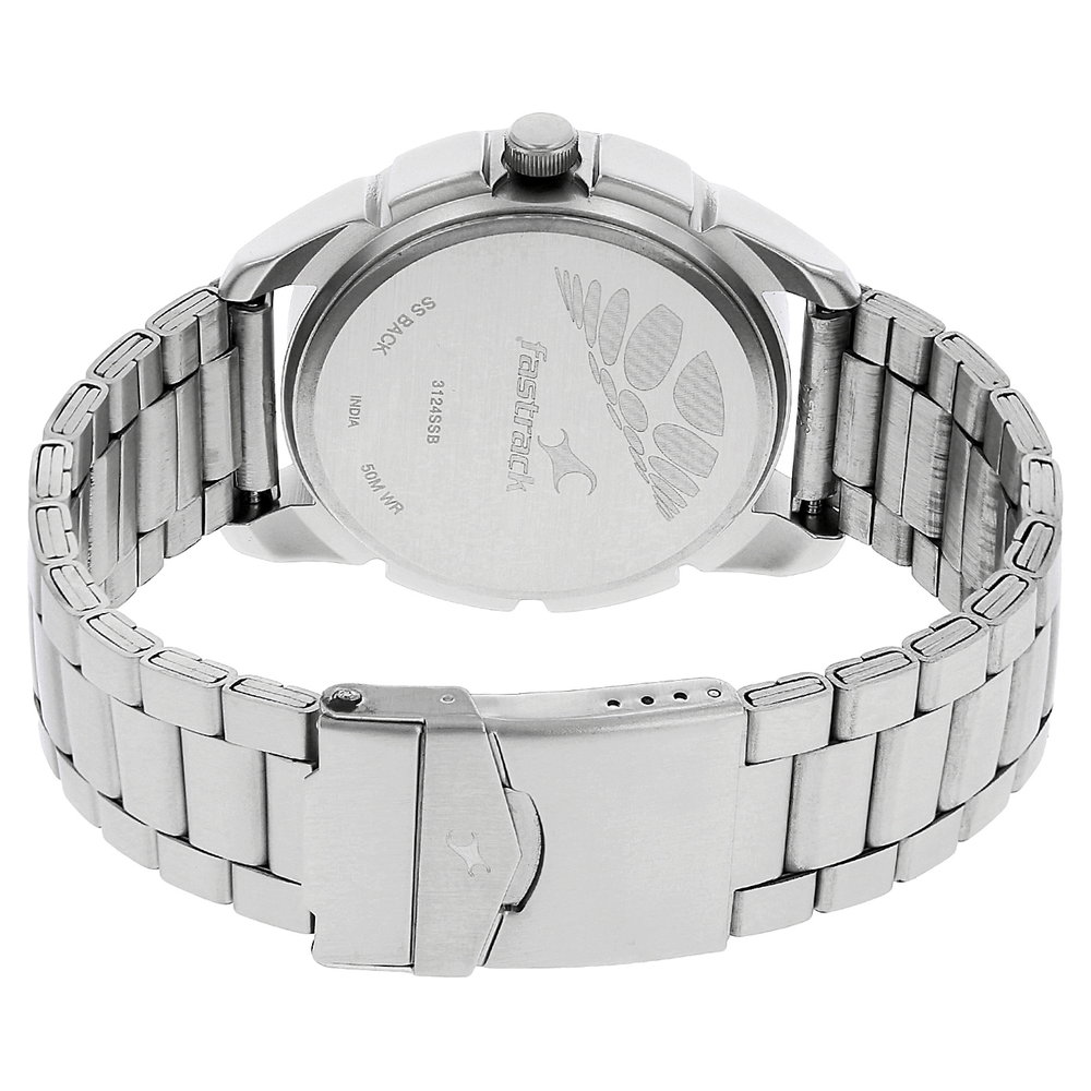 Buy Online Fastrack Quartz Analog Black Dial Stainless Steel Strap ...