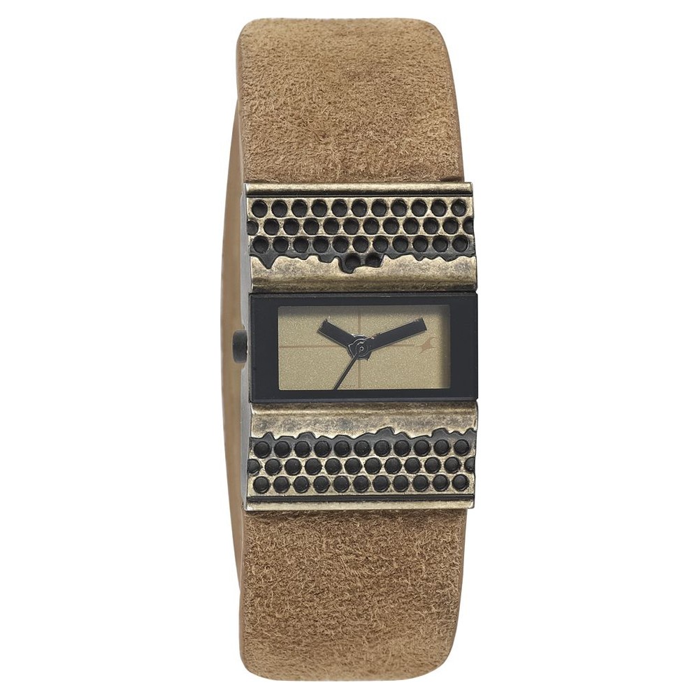 Buy Online Fastrack Quartz Analog Antique Dial Leather Strap Watch for ...