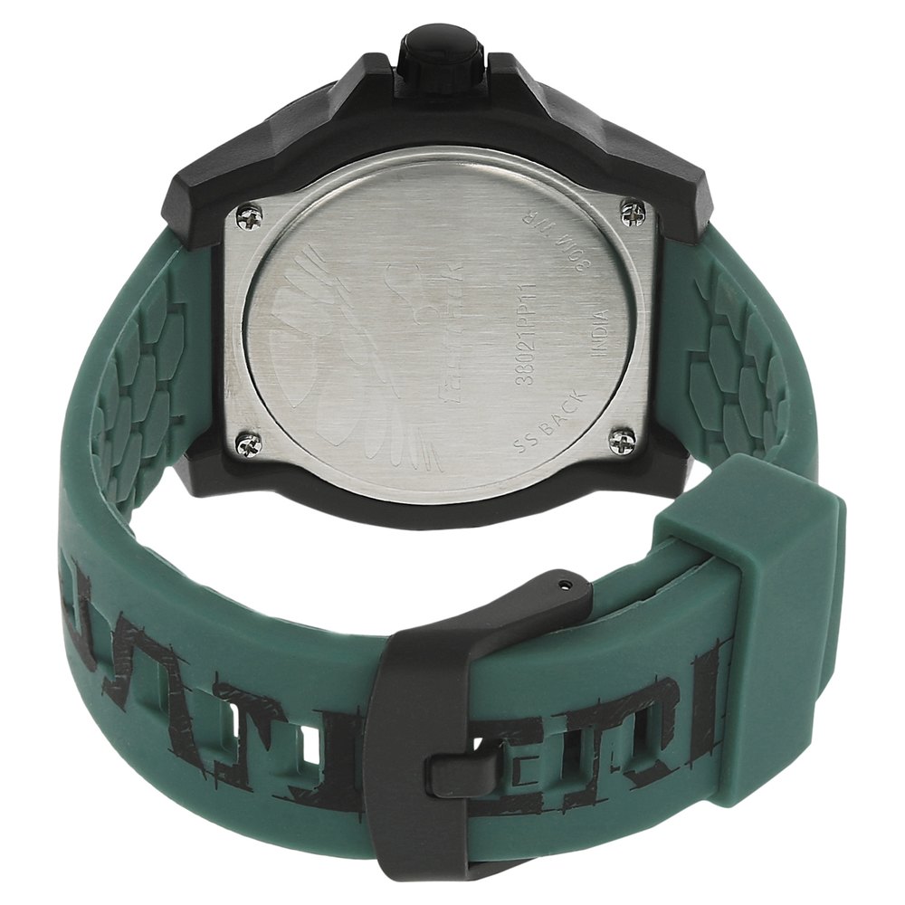 Buy Online Fastrack Quartz Analog Green Dial Plastic Strap Watch for ...