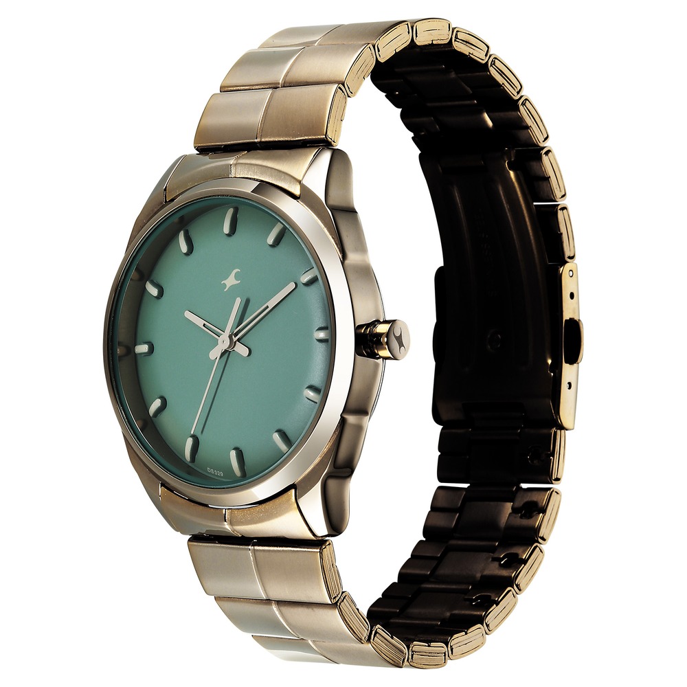 Buy Online Fastrack Chrome K Quartz Analog Green Dial K Chrome ...