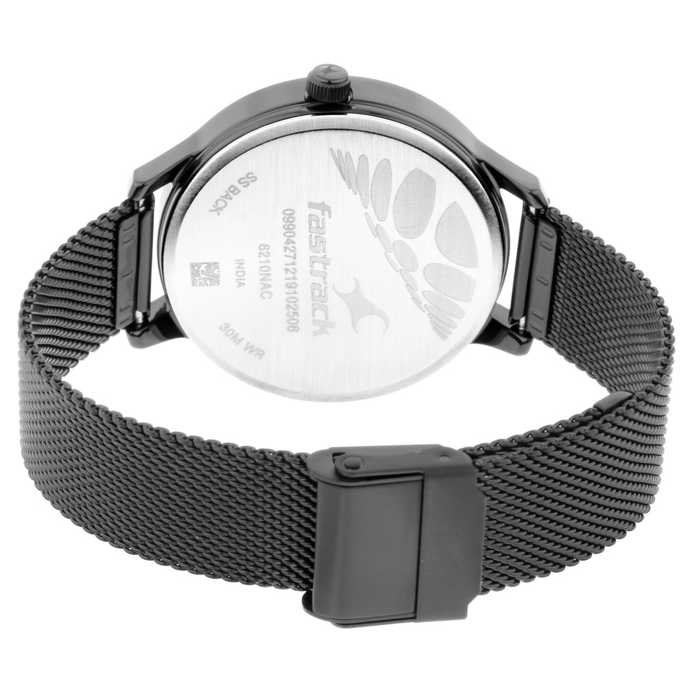 Buy Online Fastrack Fit Outs Quartz Analog Black Dial Metal Strap Watch ...