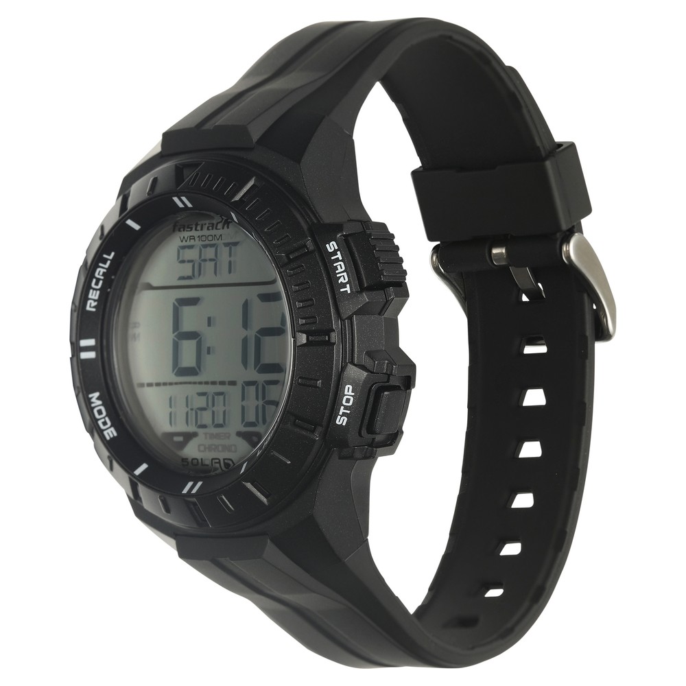 Buy Online Fastrack Streetwear Digital Dial PU Strap Watch for Guys ...