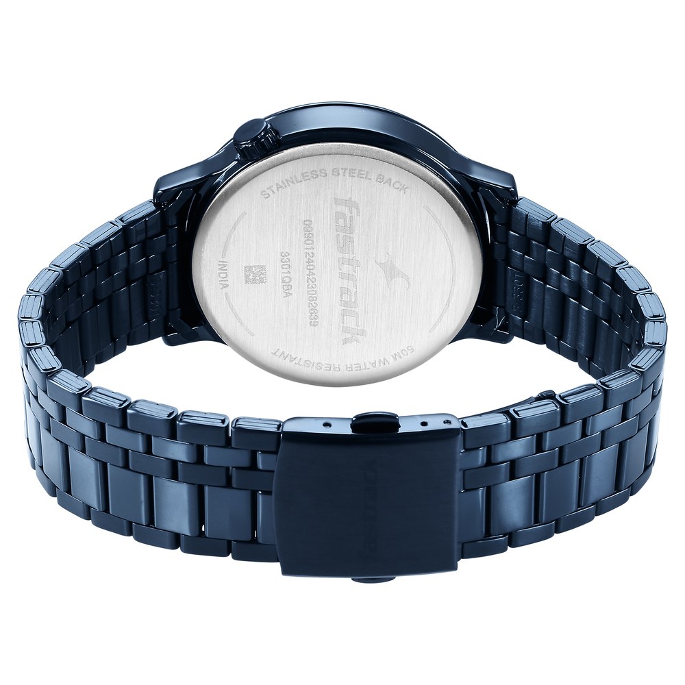 Buy Online Fastrack Exuberant Quartz Multifunction Blue Dial Stainless ...