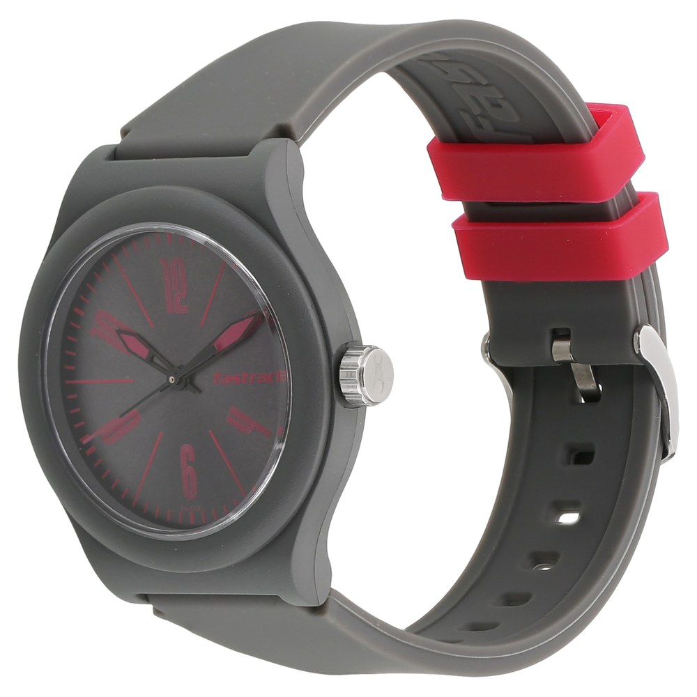 Buy Online Fastrack Quartz Analog Grey Dial Strap Watch for Unisex ...