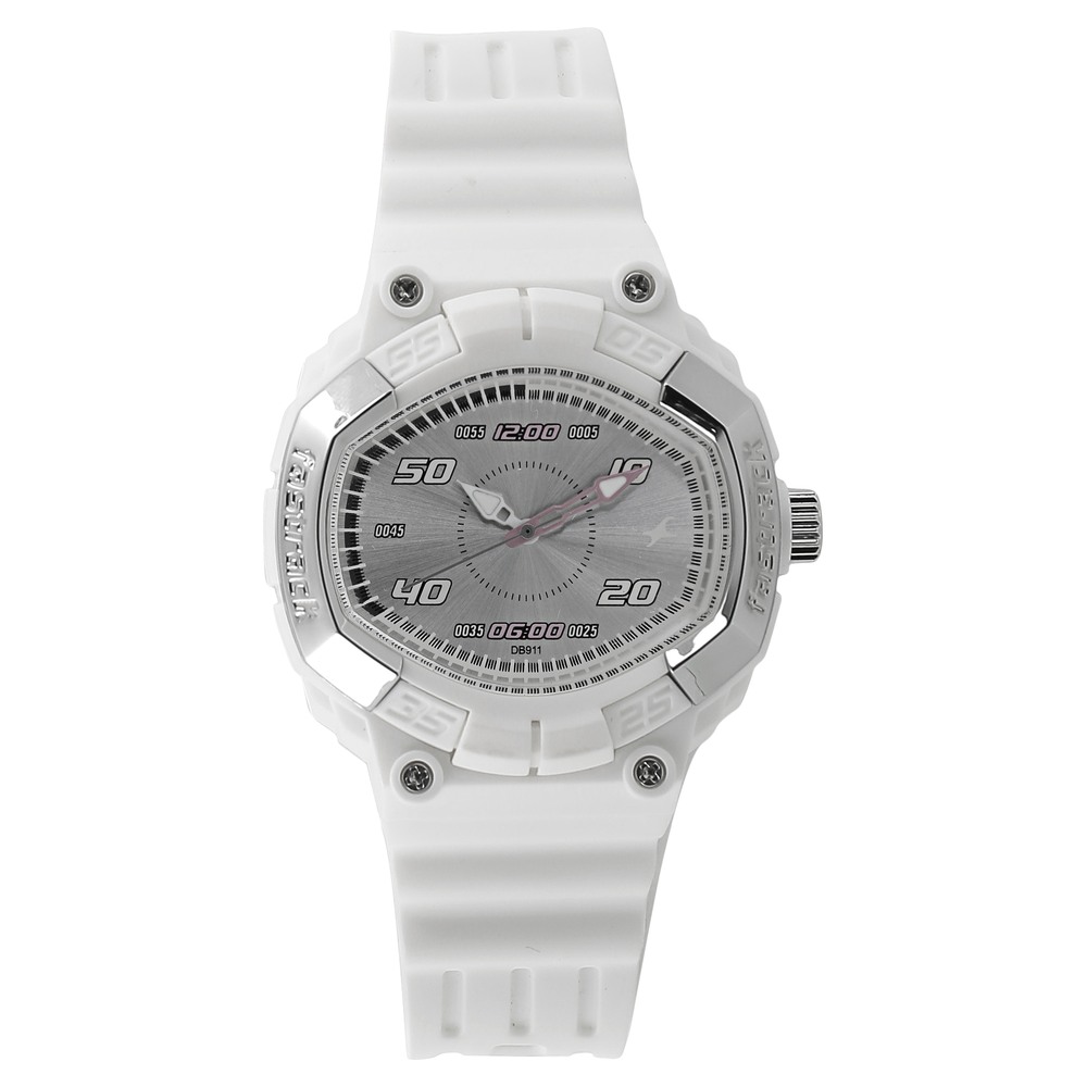 Buy Online Fastrack Speed Racer Quartz Analog Silver Dial Plastic Strap ...