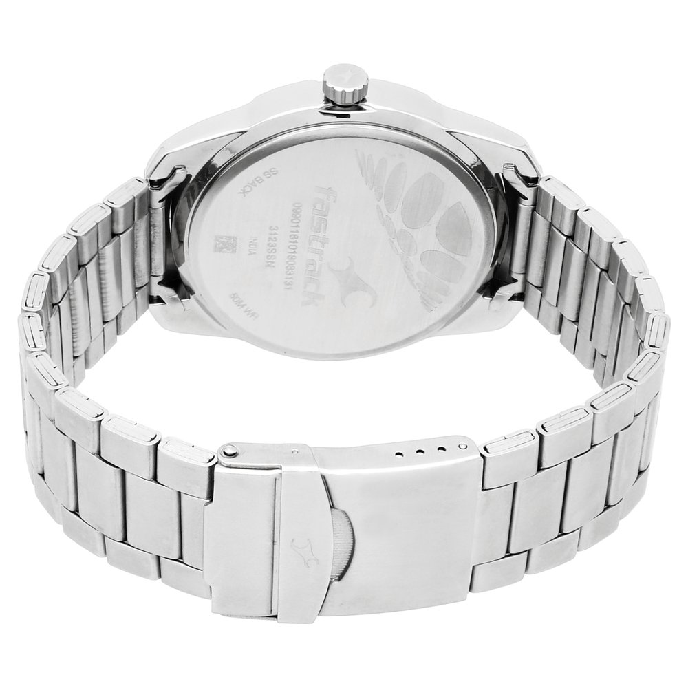 Buy Online Fastrack Road Trip Quartz Analog Blue Dial Stainless Steel ...