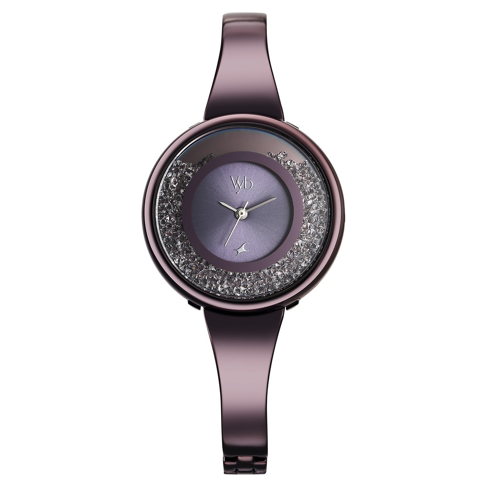 Buy Online Fastrack Vyb Diva Quartz Analog Purple Dial Purple Metal ...