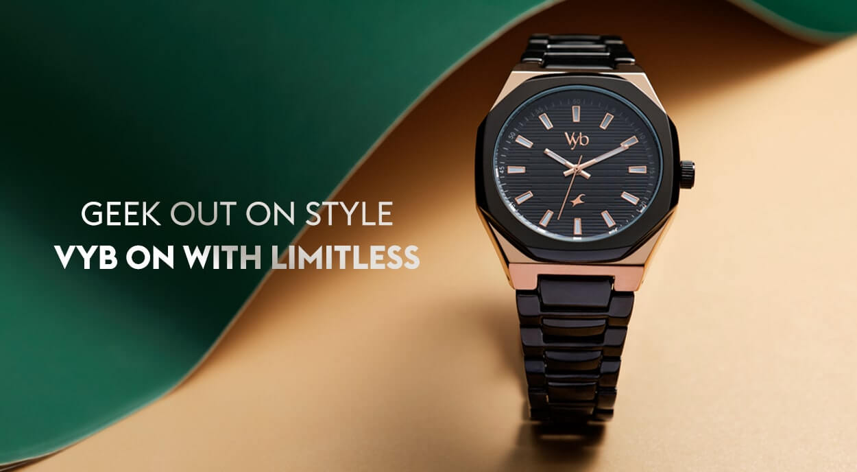 Buy Online Fastrack Vyb Limitless Quartz Analog Blue Dial Grey Color ...