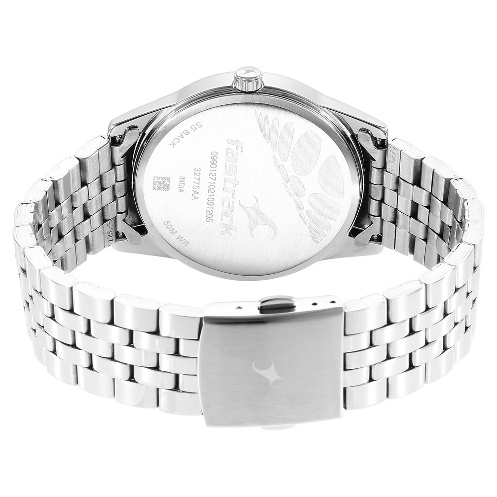 Buy Online Fastrack Stunners Quartz Analog Silver Dial Metal Strap ...