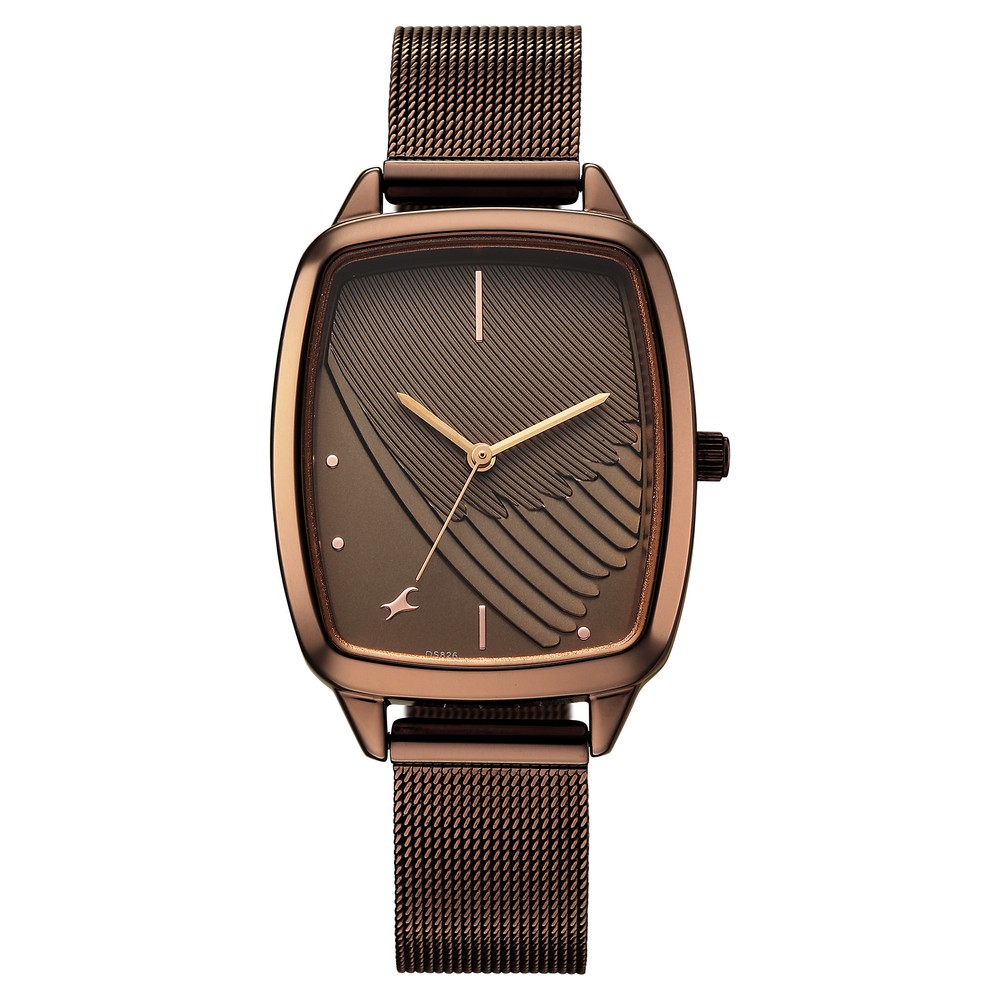 Buy Online Fastrack Wild Quartz Analog Brown Dial Brown Stainless Steel ...