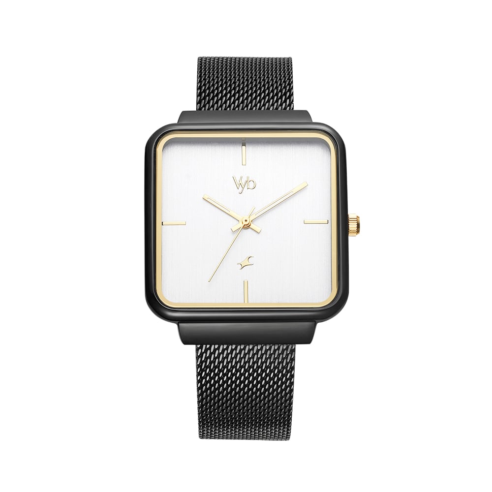 Buy Online Fastrack Vyb Minimalist Quartz Analog Silver Dial Stainless ...