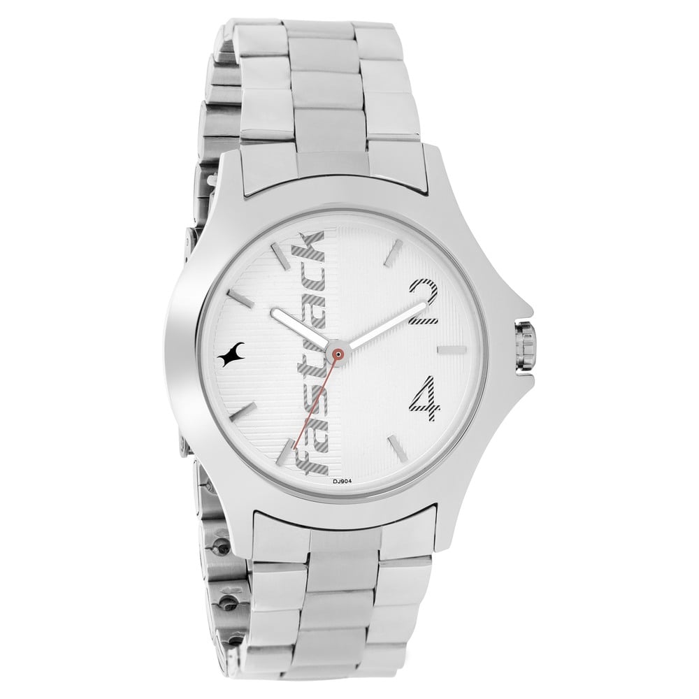 Buy Online Fastrack Quartz Analog White Dial Stainless Steel Strap ...