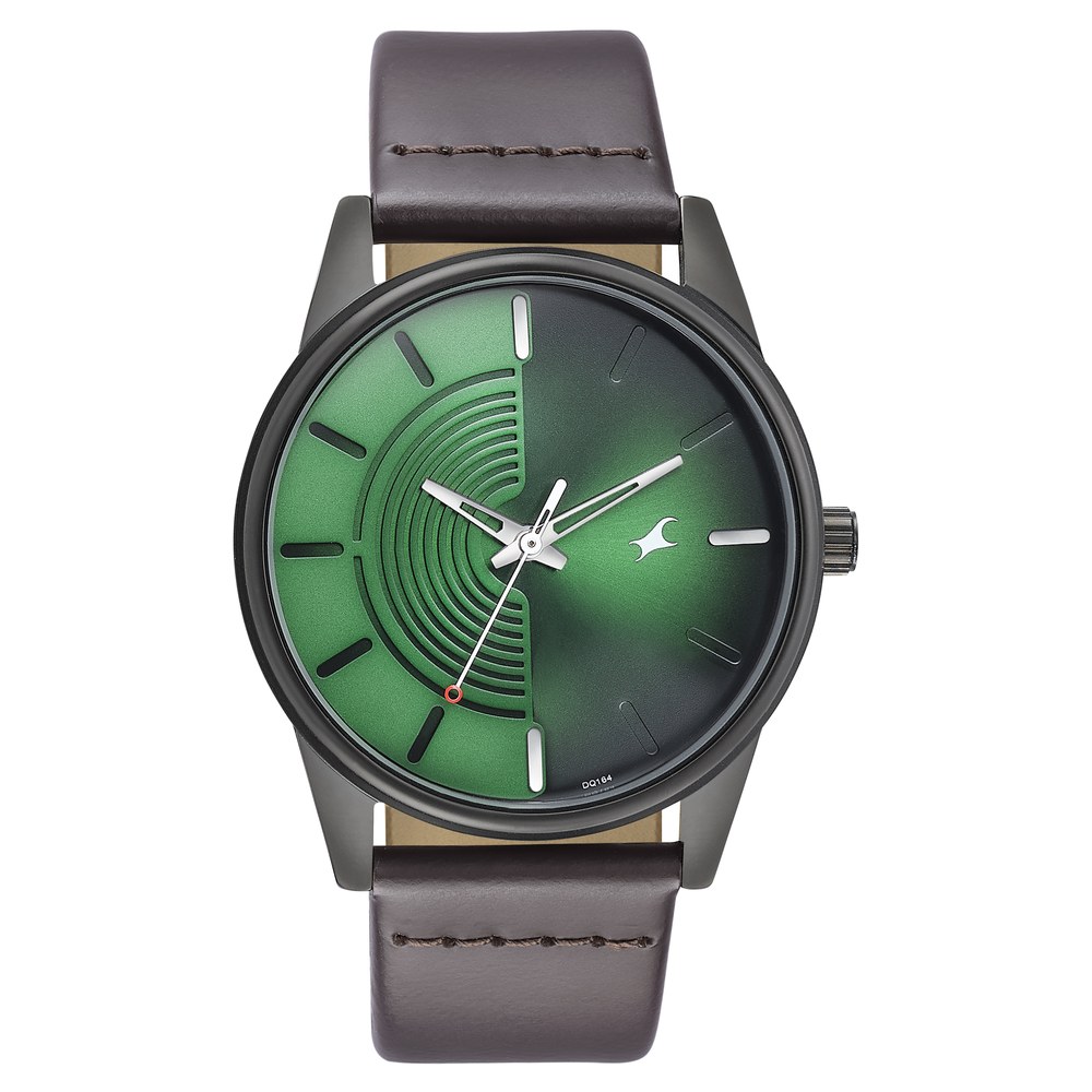 Buy Online Fastrack Stunners Quartz Analog Green Dial Leather Strap ...