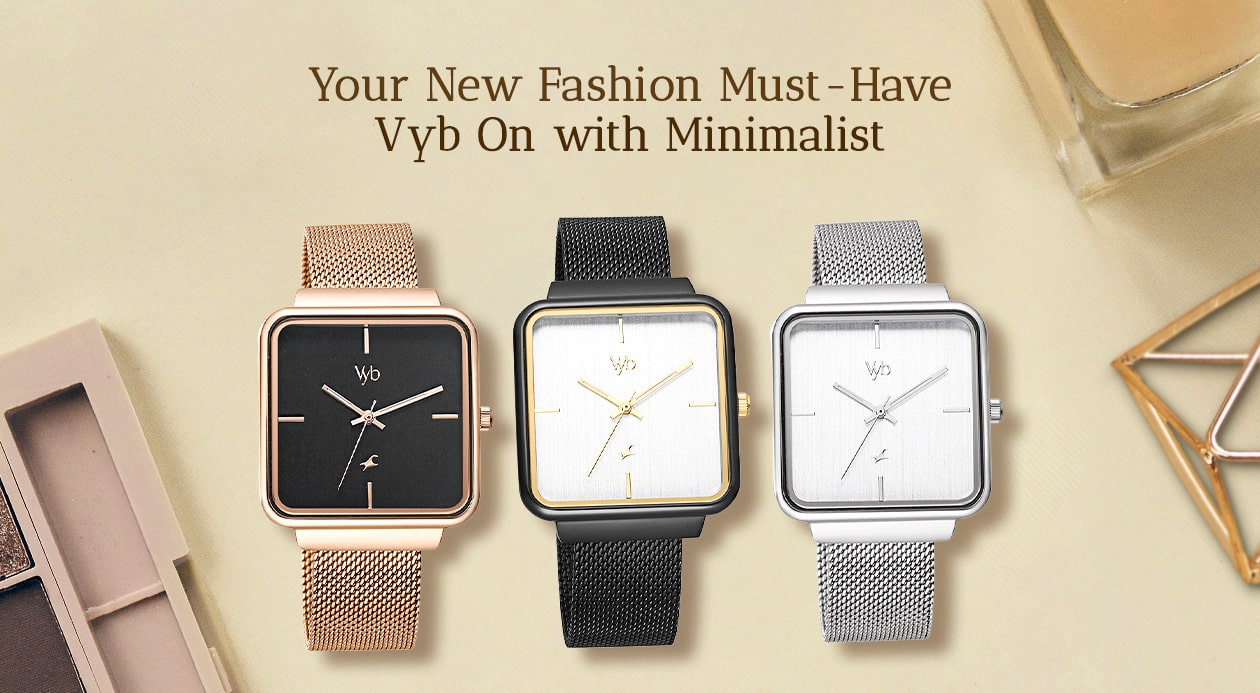 Buy Online Fastrack Vyb Minimalist Quartz Analog Silver Dial Stainless Steel Strap Watch for ...