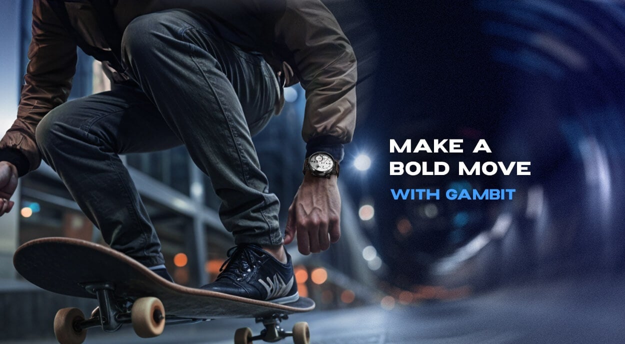 Buy Online Fastrack Gambit Micromotor Black Dial Blue Metal Strap ...