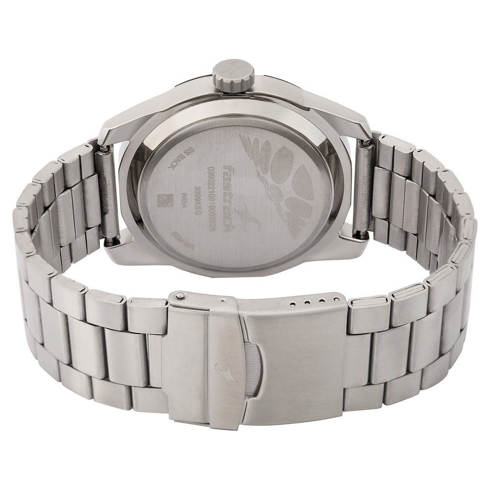 Buy Online Fastrack Quartz Analog Silver Dial Stainless Steel Strap ...