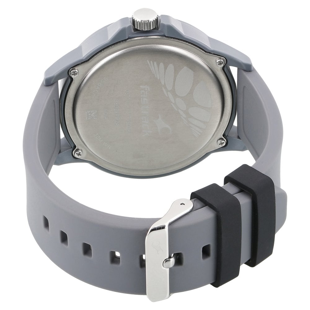 Buy Online Fastrack The Minimalists Quartz Analog Grey Dial Silicone ...