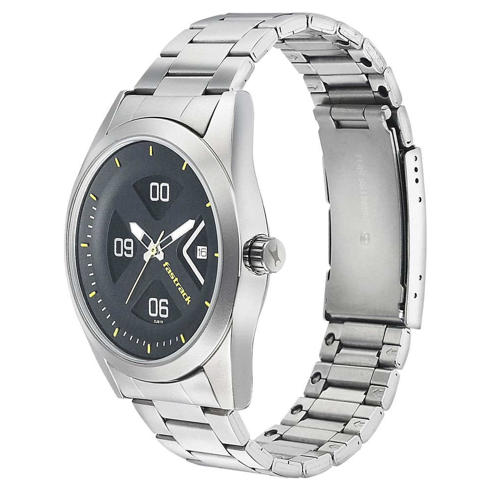 Buy Online Fastrack Go Skate Quartz Analog with Date Black Dial ...